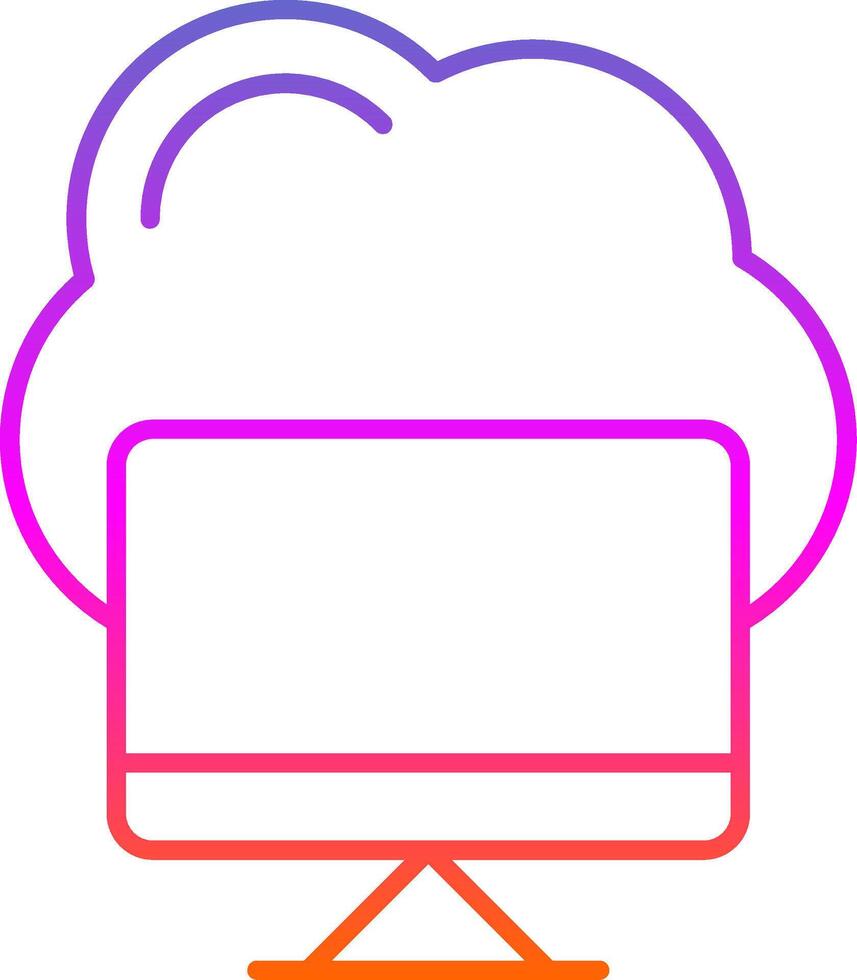 Cloud Computing Line Gradient Icon 39161173 Vector Art At Vecteezy