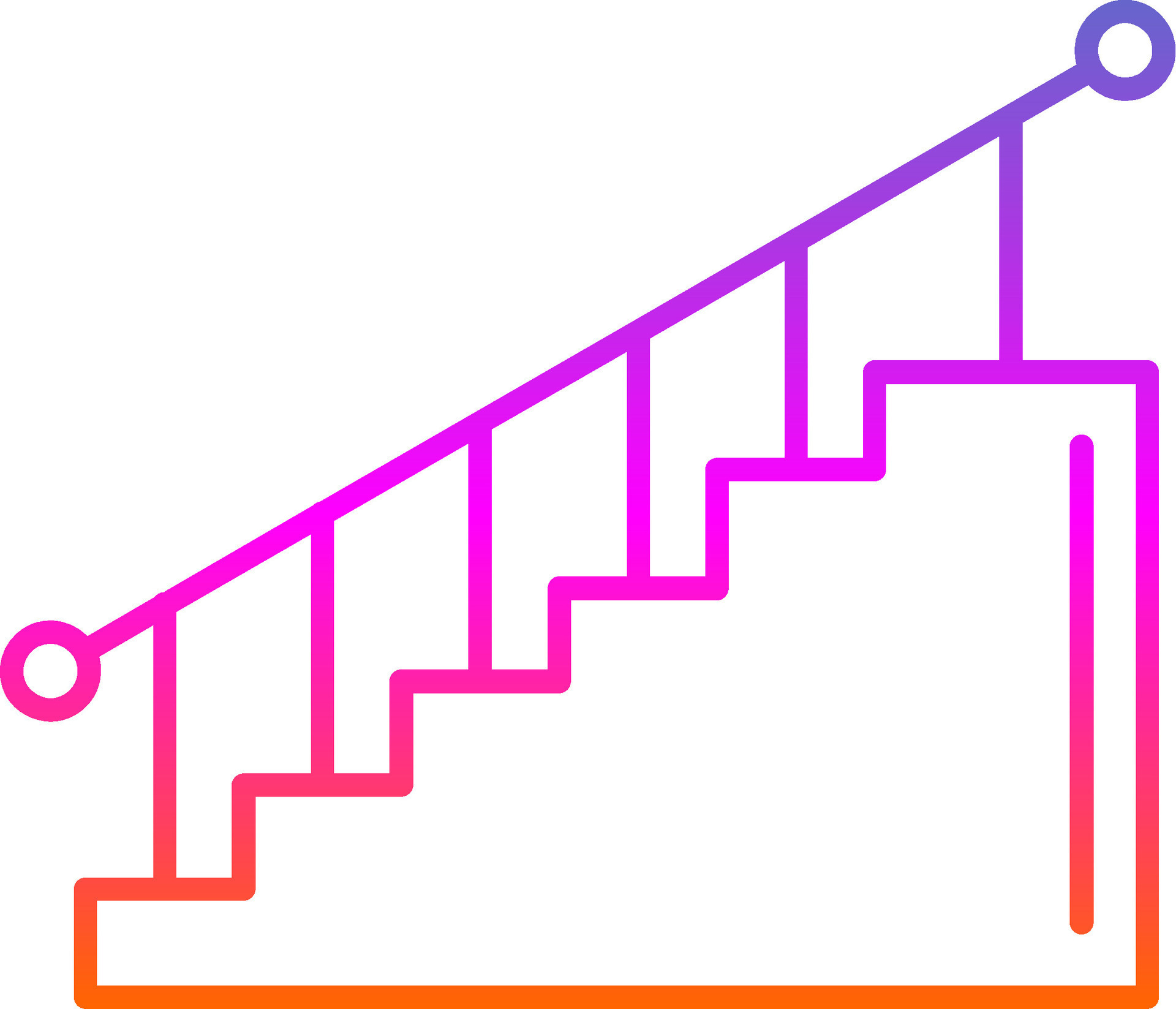 Stair Line Gradient Icon 39162120 Vector Art at Vecteezy
