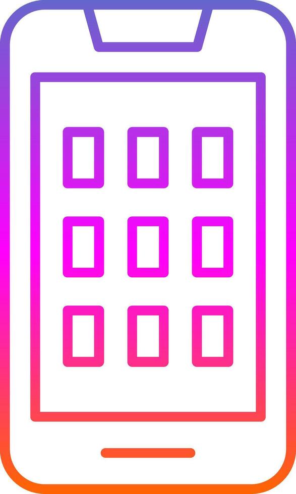 Mobile Line Gradient Icon 39162285 Vector Art At Vecteezy
