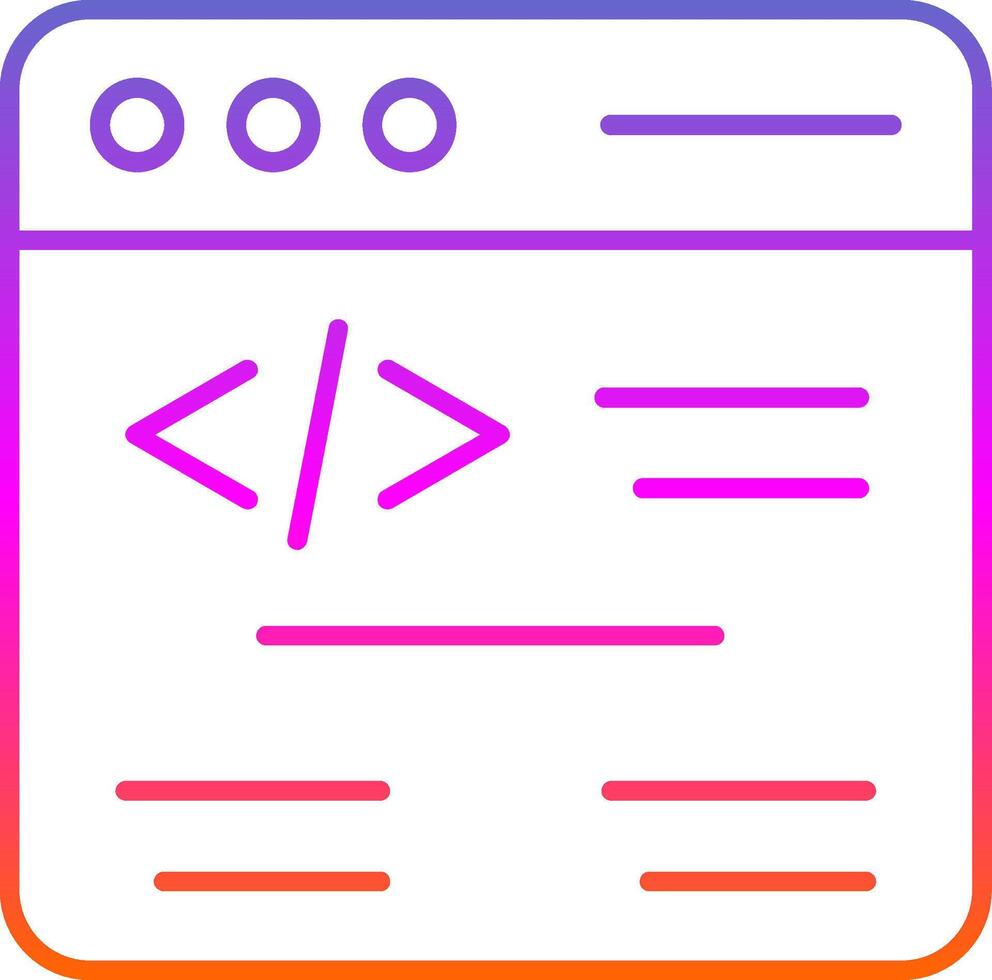 Web Coding Line Gradient Icon 39163345 Vector Art at Vecteezy