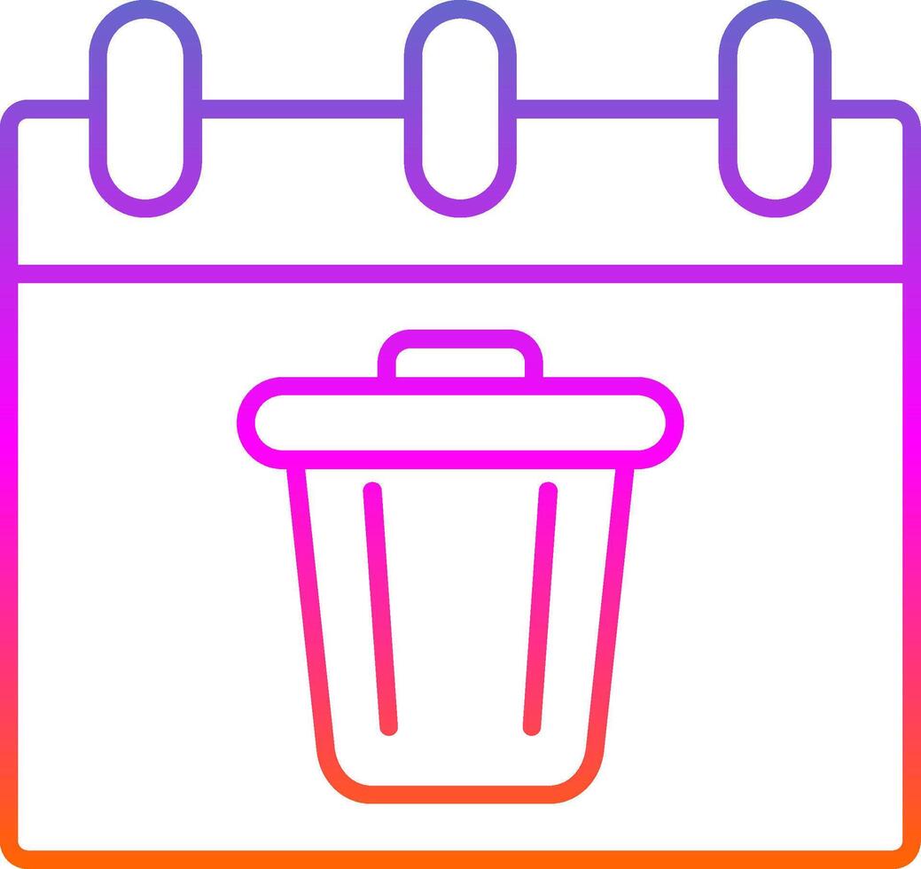 Delete Event Line Gradient Icon 39165656 Vector Art At Vecteezy