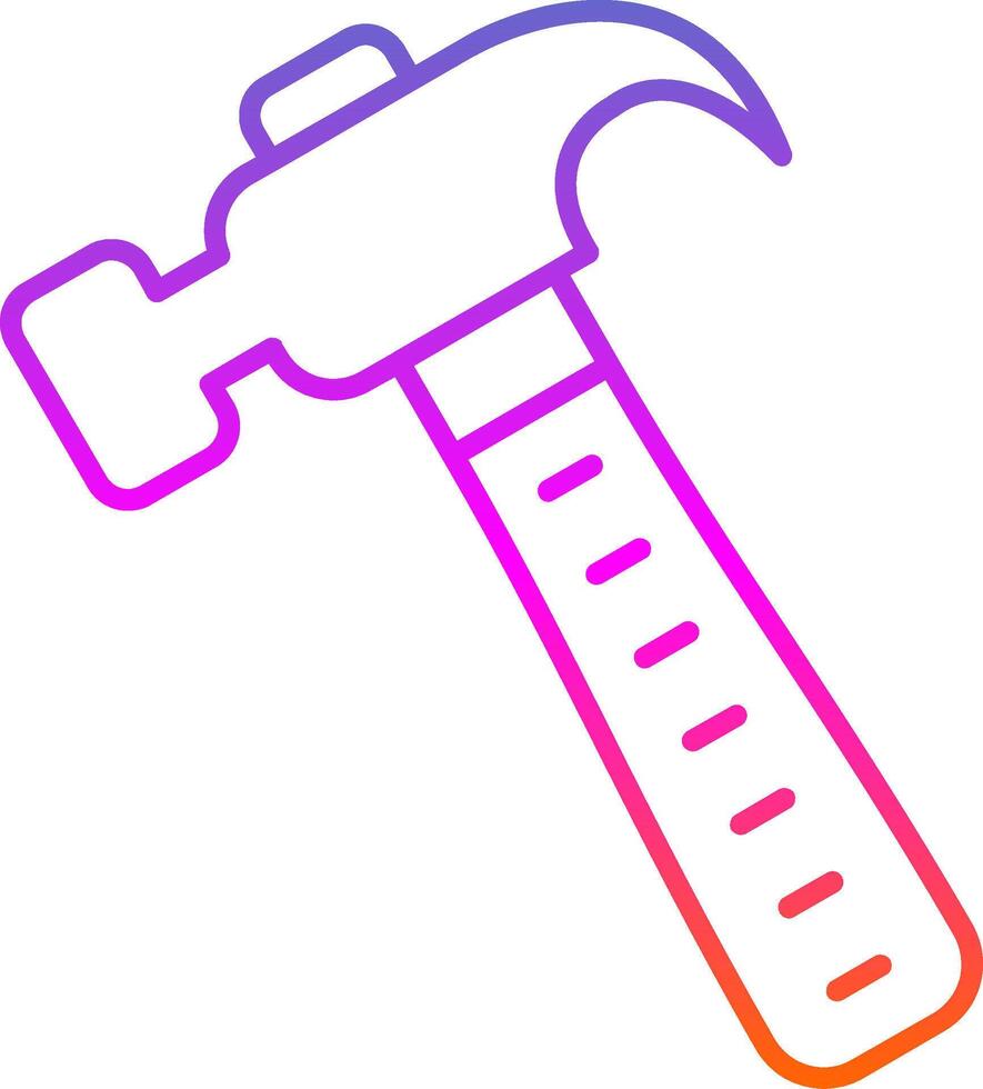 Hammer Line Gradient Icon 39166053 Vector Art At Vecteezy