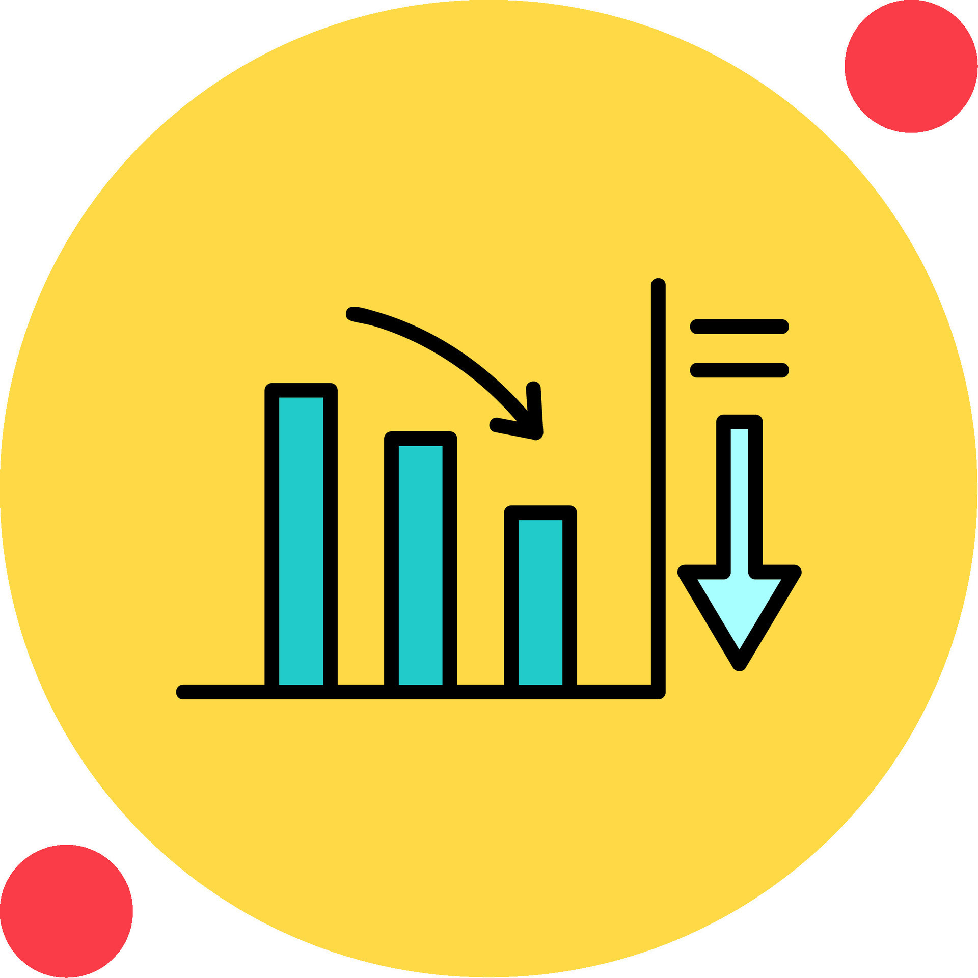 Decrease Vector Icon 39166566 Vector Art at Vecteezy