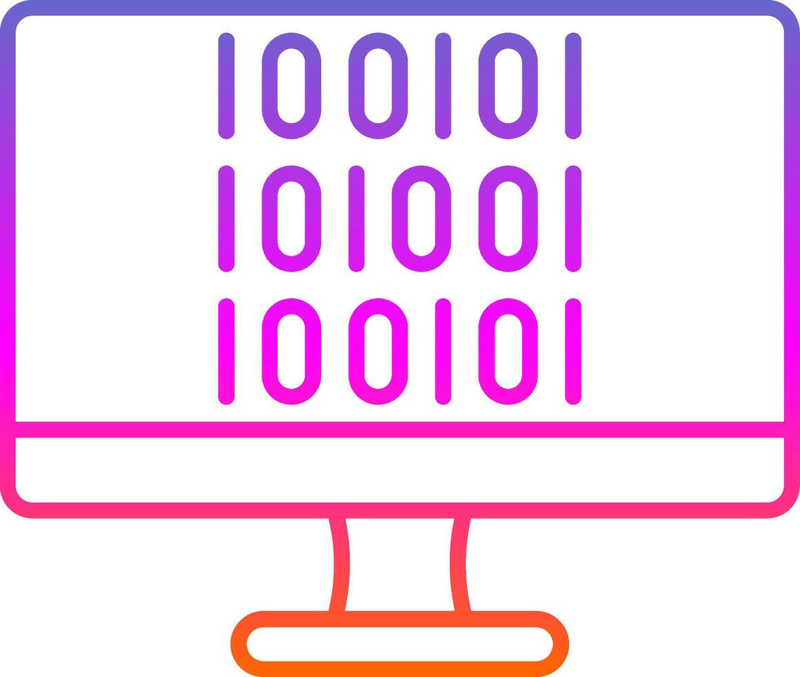 Binary Code Line Gradient Icon 39169072 Vector Art at Vecteezy