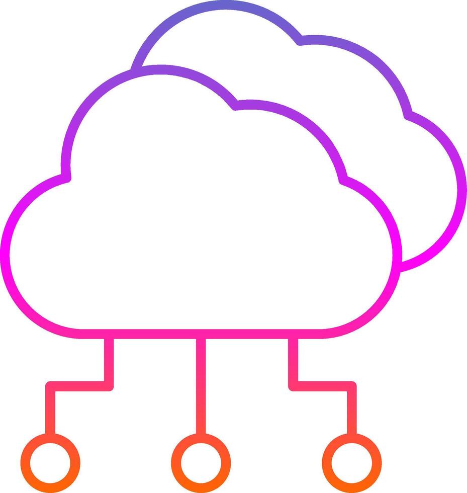 Cloud Computing Line Gradient Icon 39169249 Vector Art At Vecteezy
