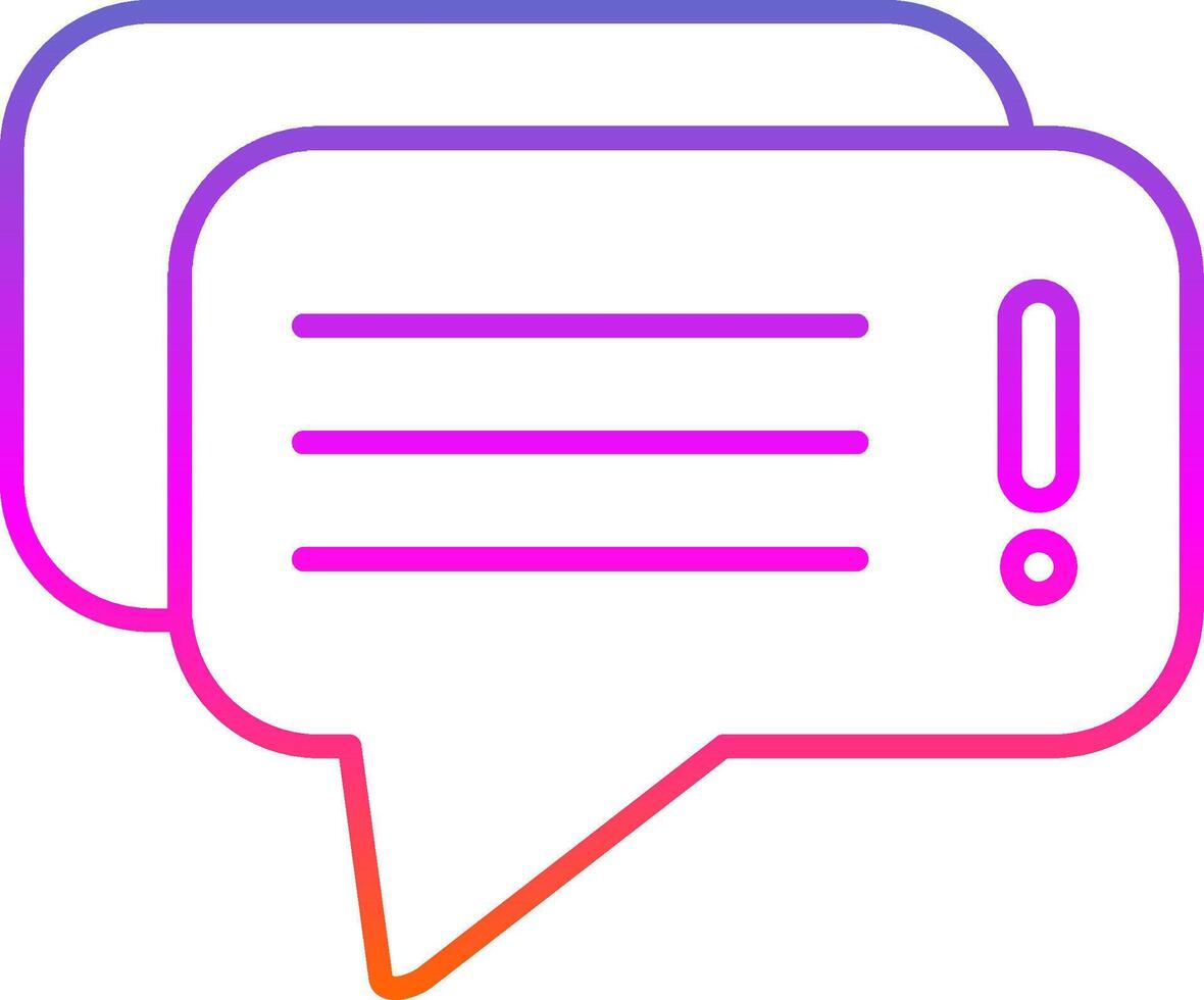 Error Message Line Gradient Icon 39169914 Vector Art at Vecteezy