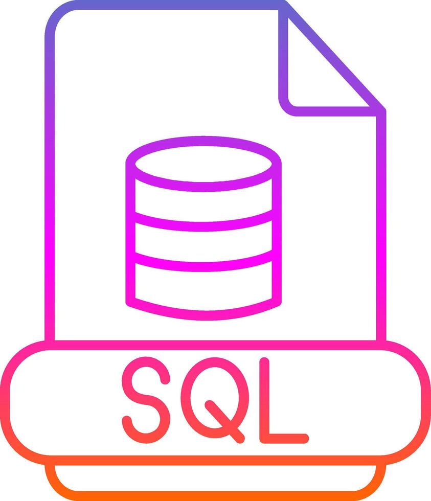 Sql Line Gradient Icon 39170181 Vector Art at Vecteezy