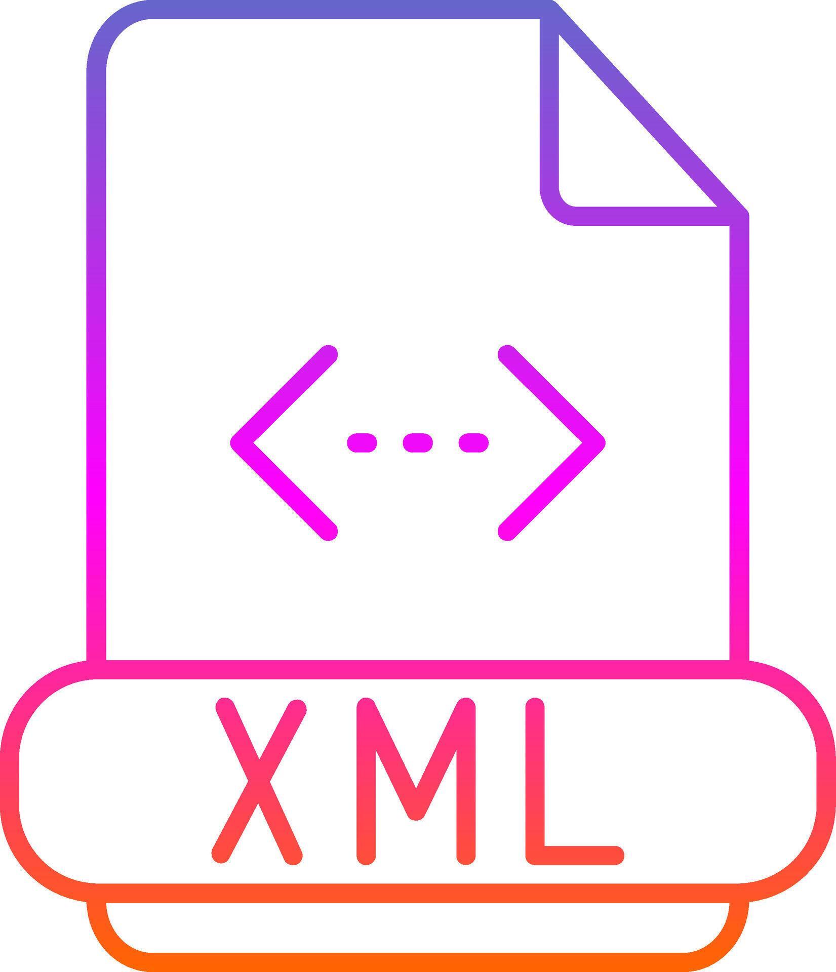 Xml Line Gradient Icon 39170215 Vector Art at Vecteezy