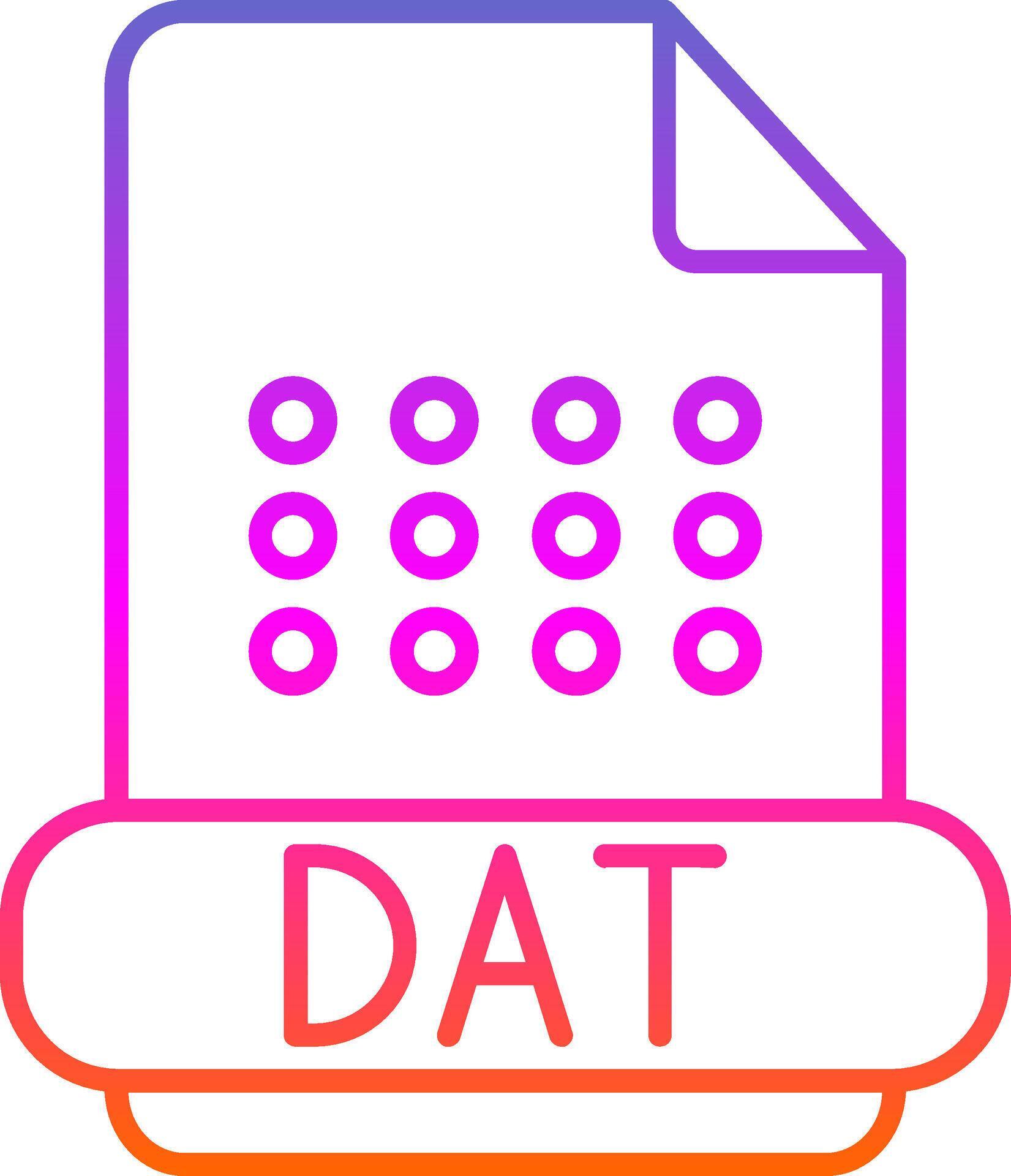 Dat Format Line Gradient Icon 39170249 Vector Art at Vecteezy
