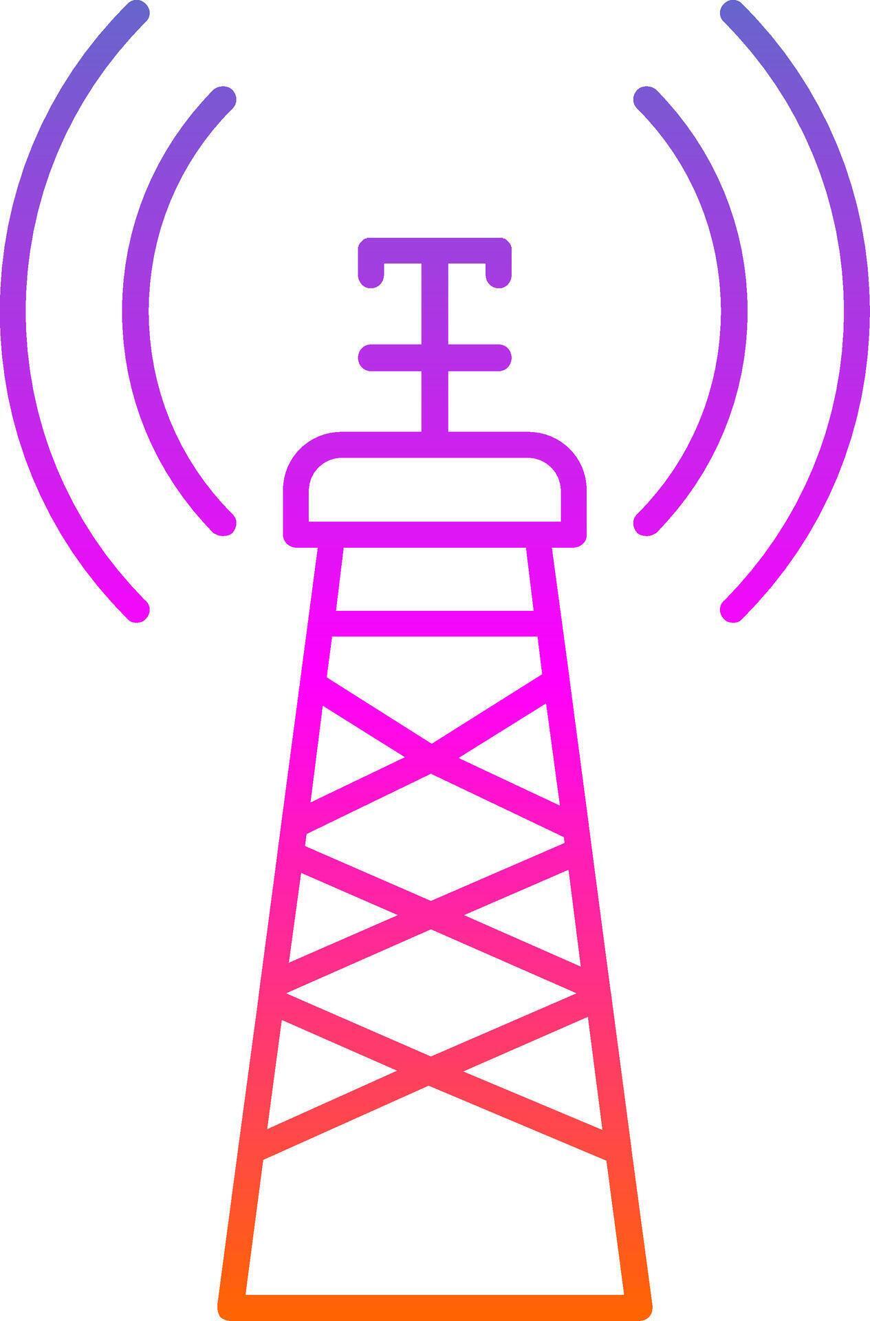 Signal Tower Line Gradient Icon 39170880 Vector Art at Vecteezy
