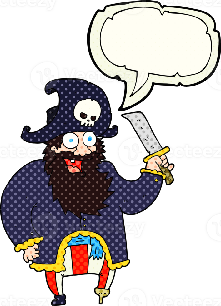 Comic Book Speech Bubble Cartoon Pirate Captain 39177006 Png
