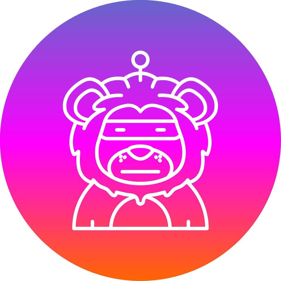 Robot Line Gradient Circle Icon 39178733 Vector Art At Vecteezy