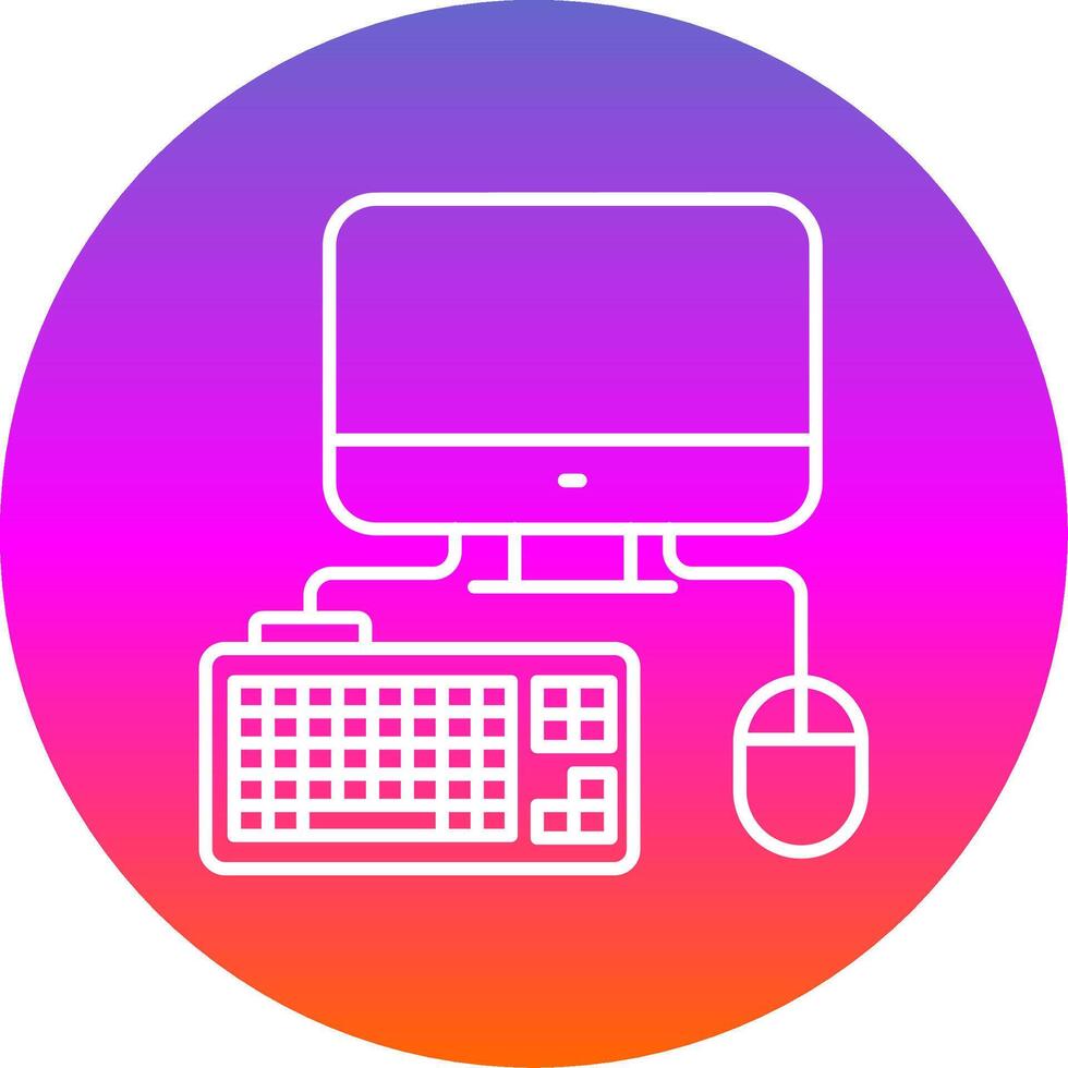 Computer Line Gradient Circle Icon 39178996 Vector Art at Vecteezy