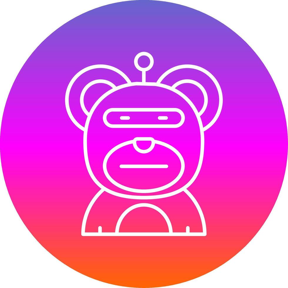 Robot Line Gradient Circle Icon 39179022 Vector Art At Vecteezy
