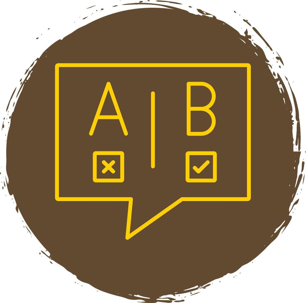 Ab Testing Line Circle Yellow Icon 39179281 Vector Art At Vecteezy