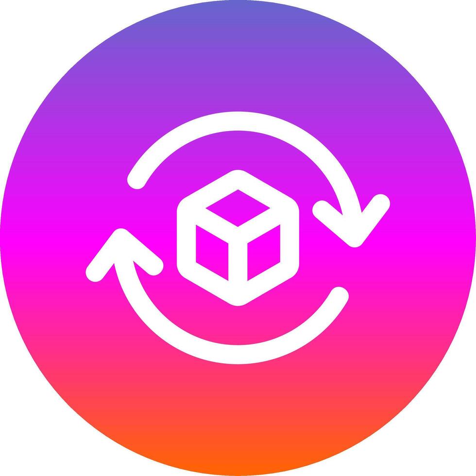 3d Rotate 2 Line Gradient Circle Icon 39183204 Vector Art At Vecteezy