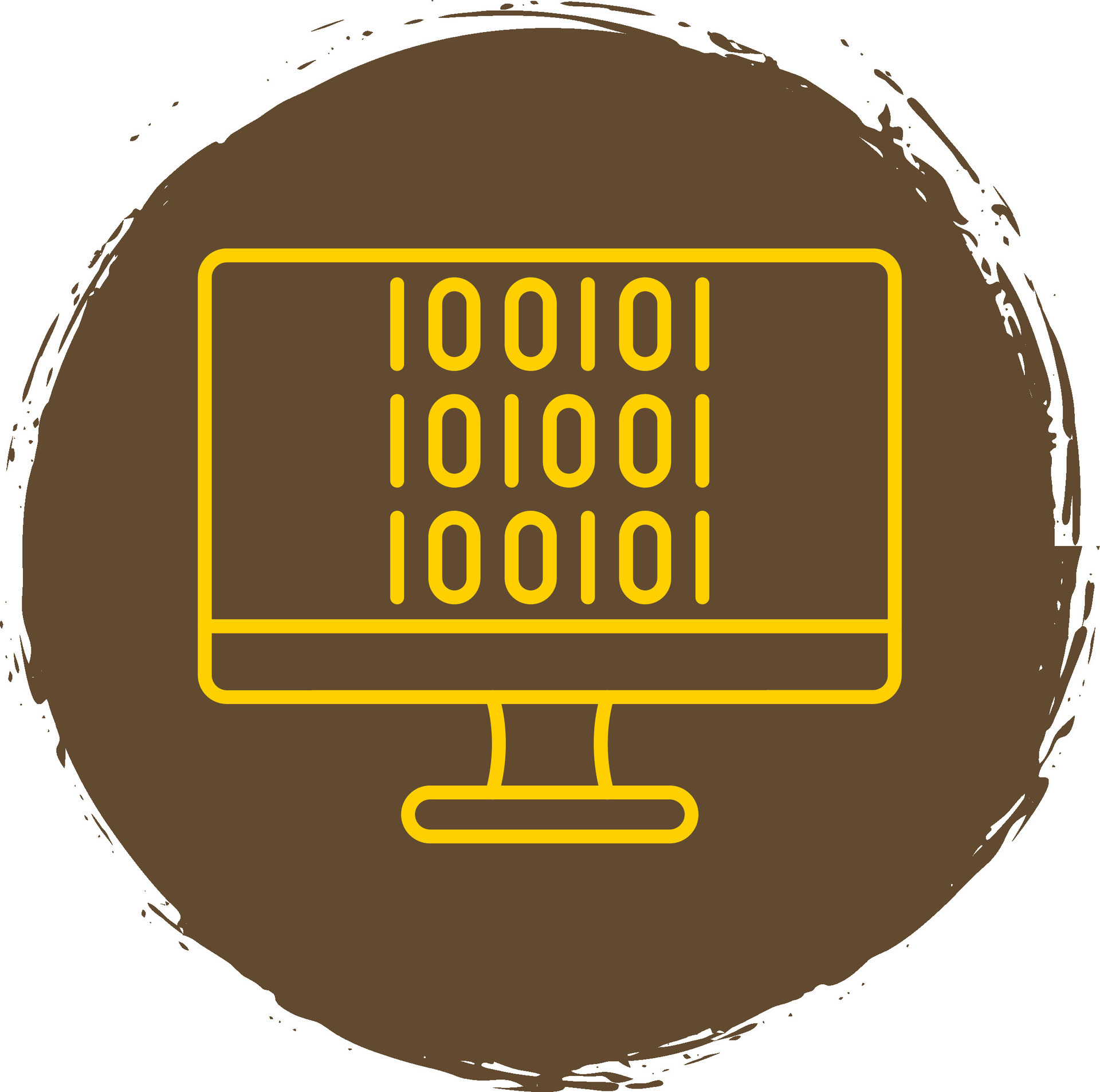 Binary Code Line Circle Yellow Icon 39183413 Vector Art at Vecteezy