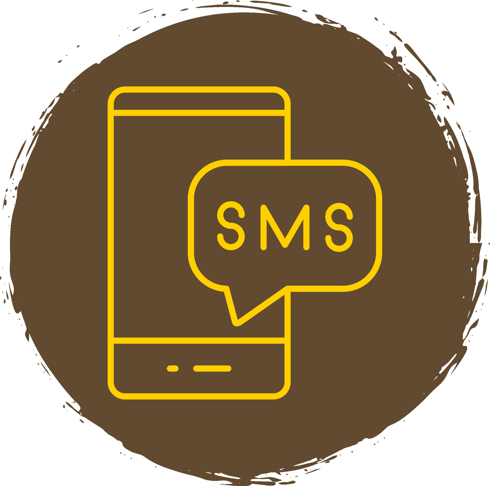 Sms Line Circle Yellow Icon 39183861 Vector Art at Vecteezy