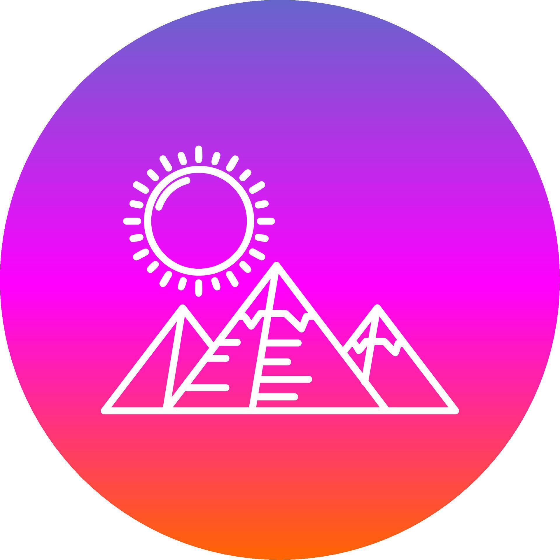 pyramids Line Gradient Circle Icon 39186110 Vector Art at Vecteezy