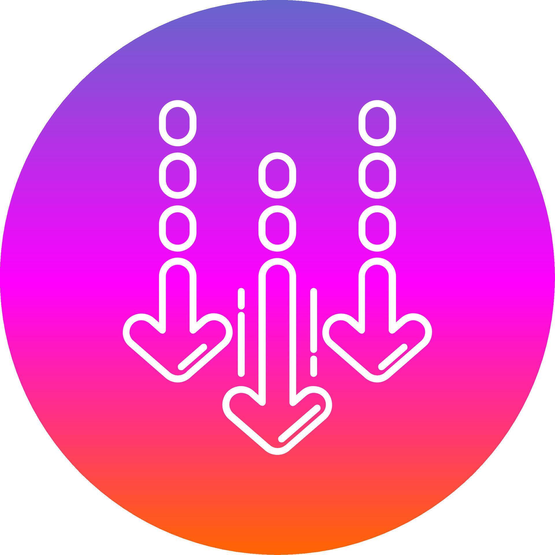 Decrease Line Gradient Circle Icon 39186938 Vector Art at Vecteezy