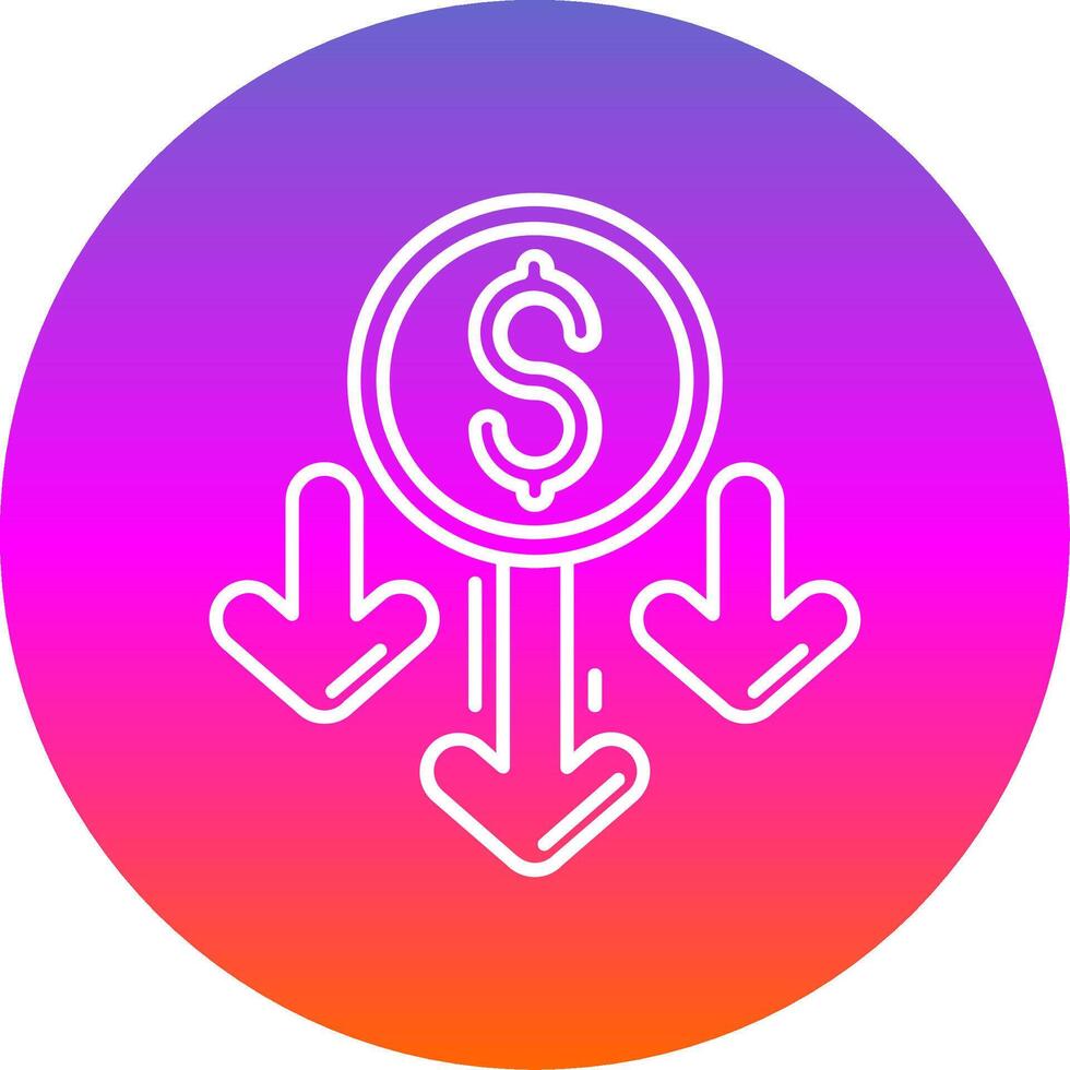 Decrease Line Gradient Circle Icon 39188013 Vector Art at Vecteezy
