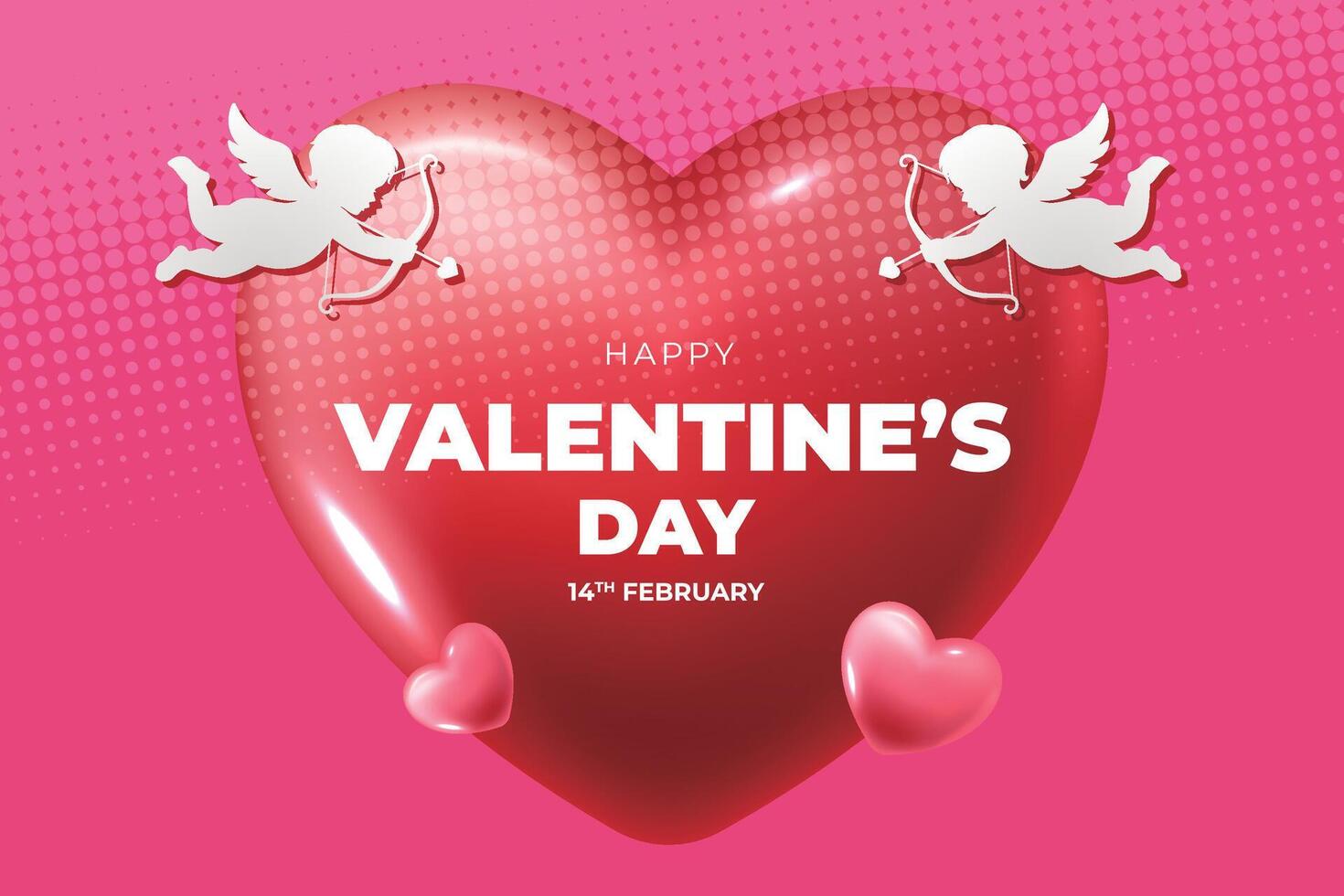Valentines Day Background With Red Heart Shaped Balloons 39197603 Vector Art At Vecteezy