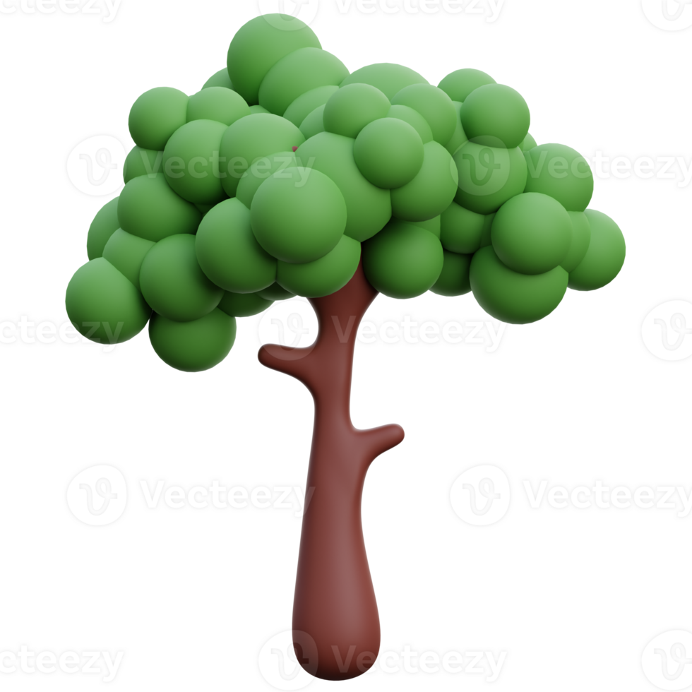 3D tree icon on transparent background 39200372 PNG