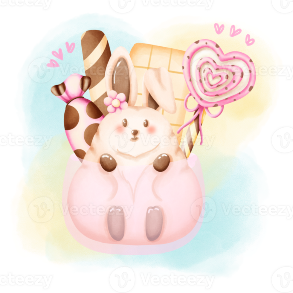 Valentine Cute Bunny 39200993 Png