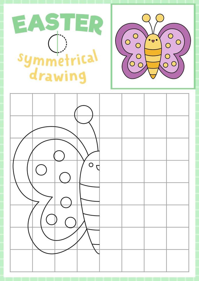 Garden symmetrical drawing worksheet. Complete the butterfly picture ...