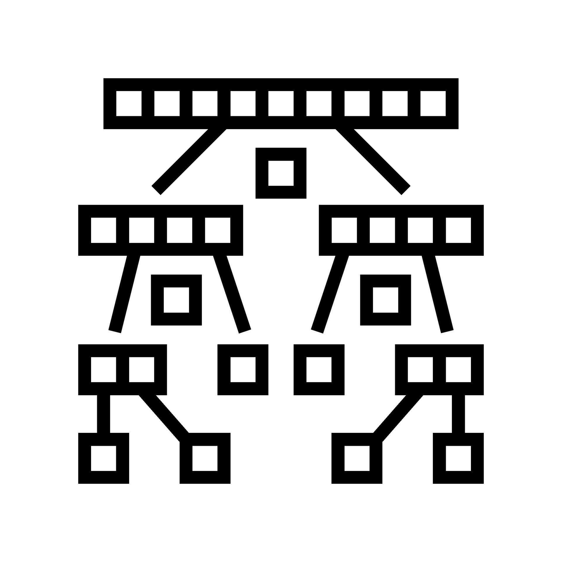 Quicksort Algorithm Line Icon Vector Illustration 39201913 Vector Art