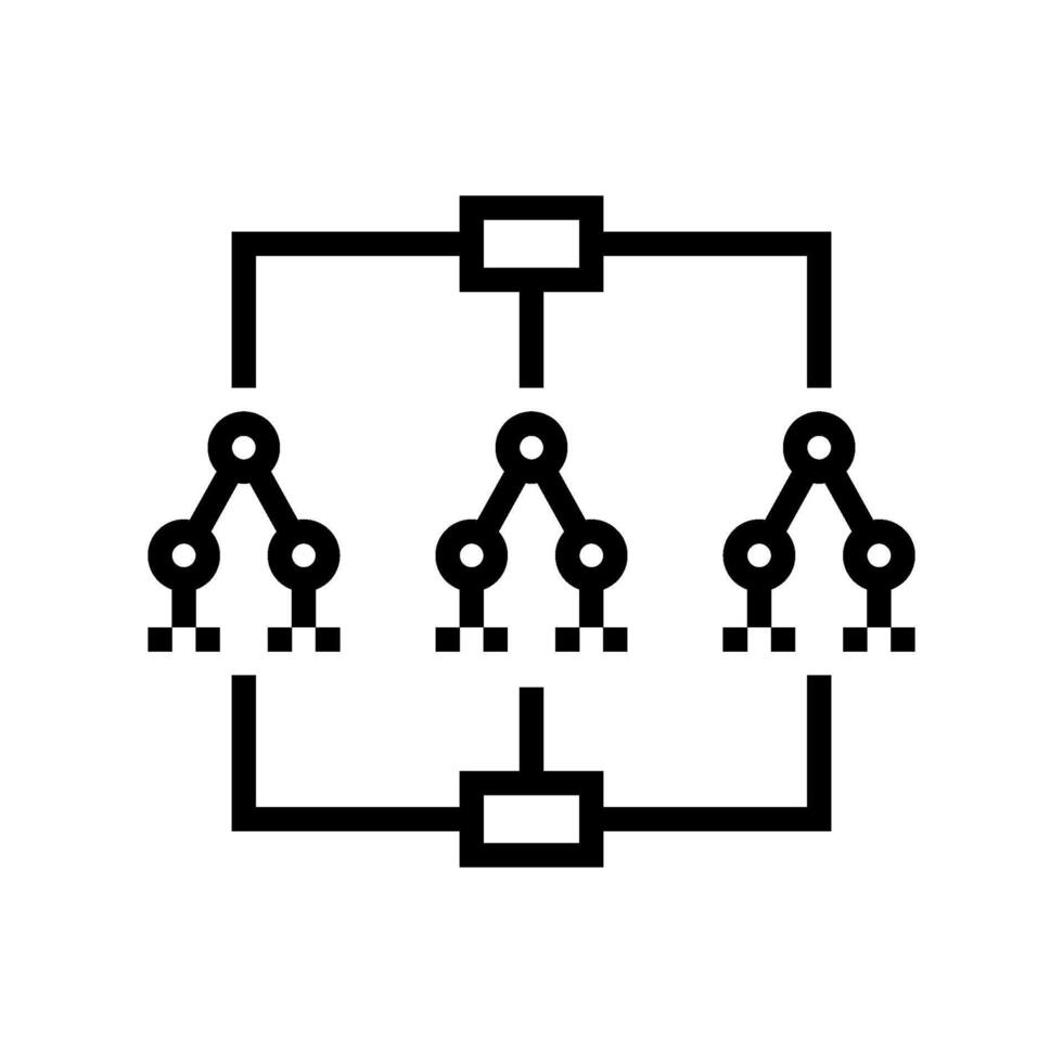 Random Forest Algorithm Line Icon Vector Illustration 39201943 Vector Art At Vecteezy
