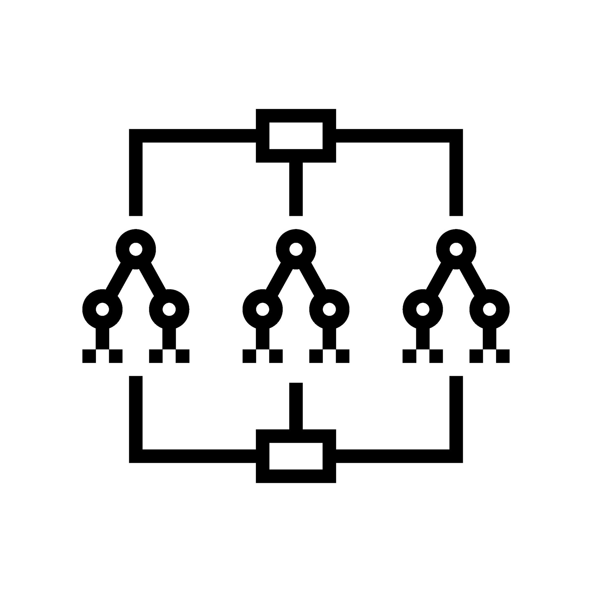 Random Forest Algorithm Line Icon Vector Illustration 39201943 Vector