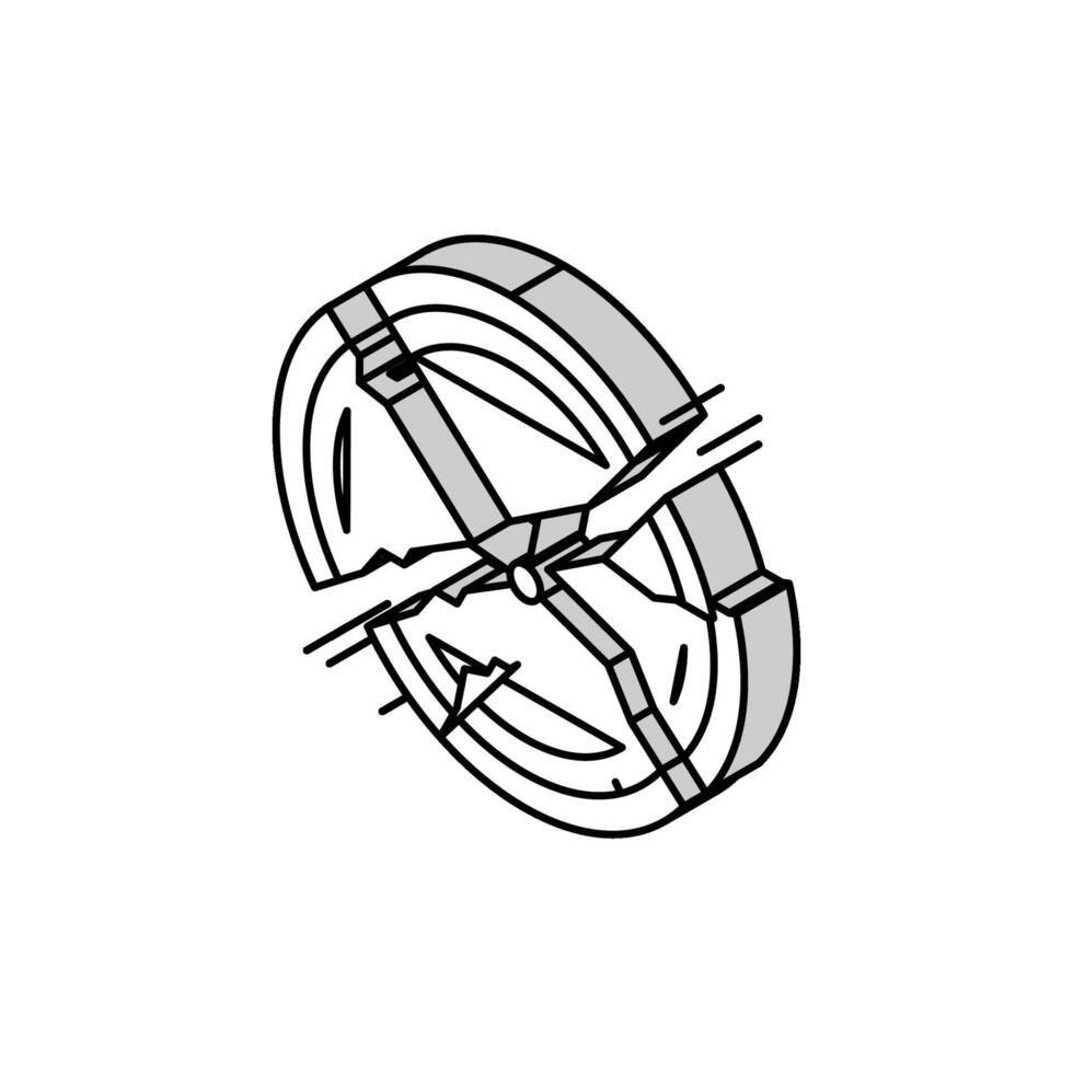 broken clock sad mood isometric icon vector illustration 39203839 ... broken clock sad mood isometric icon vector illustration 39203839 ...