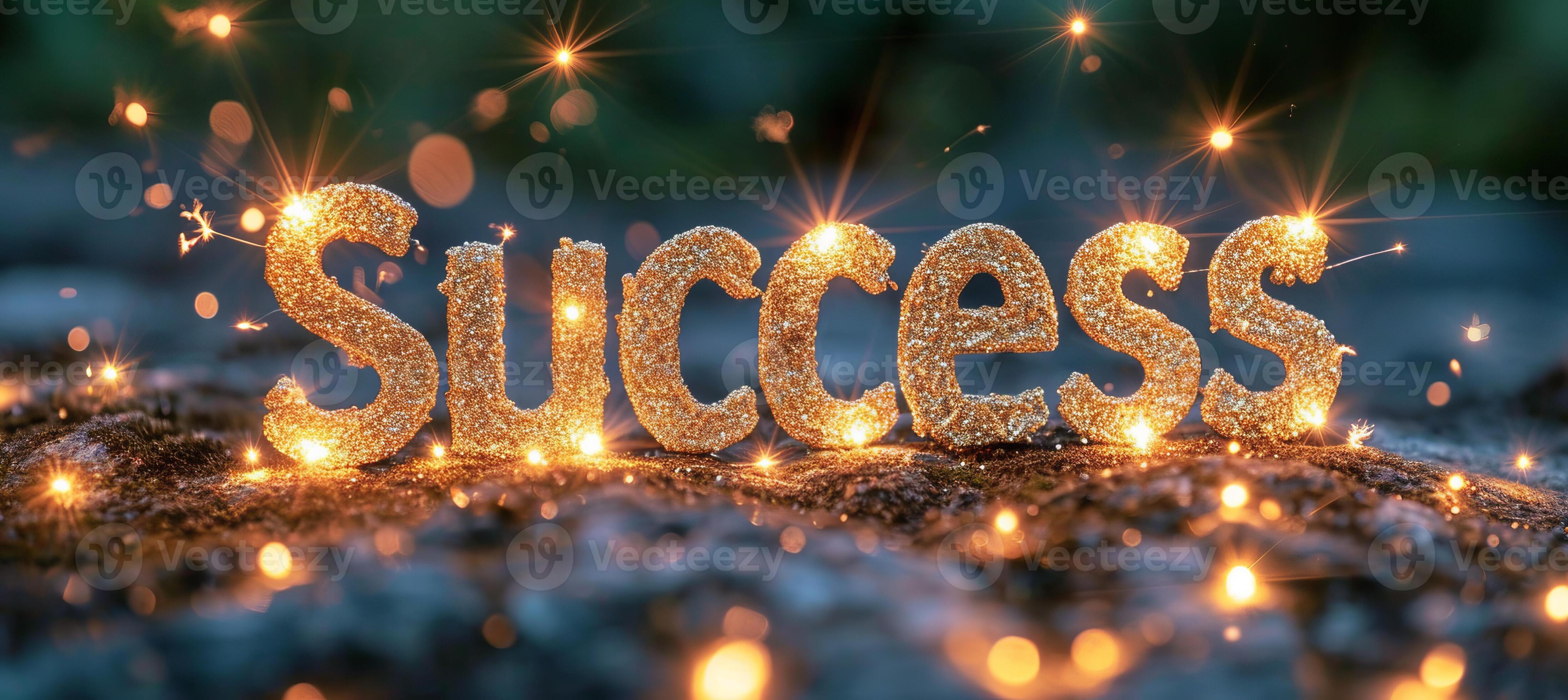 AI generated Ethereal bokeh sparkles background with golden text ...