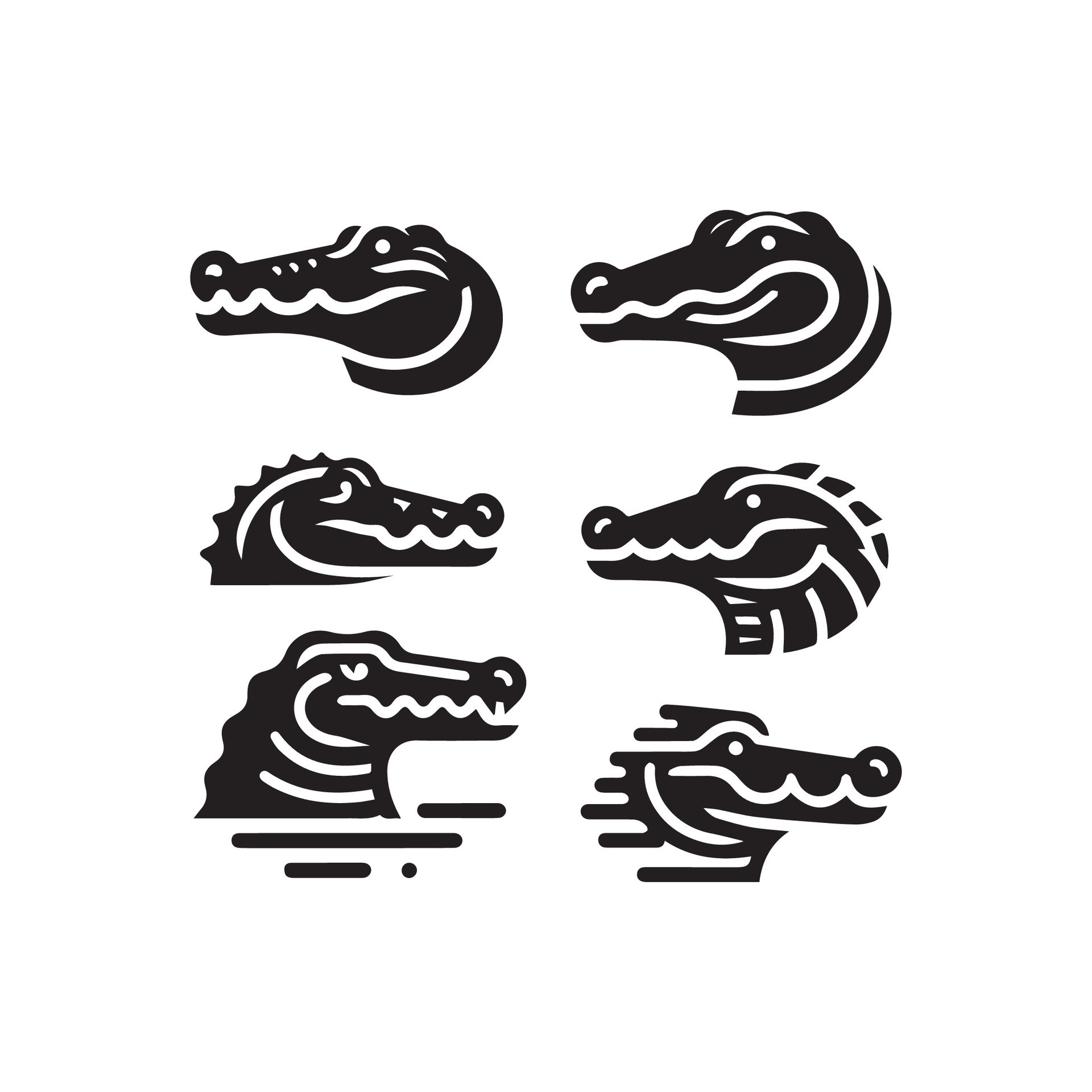 Alligator illustration, vector of crocodile icons 39209426 Vector Art ...