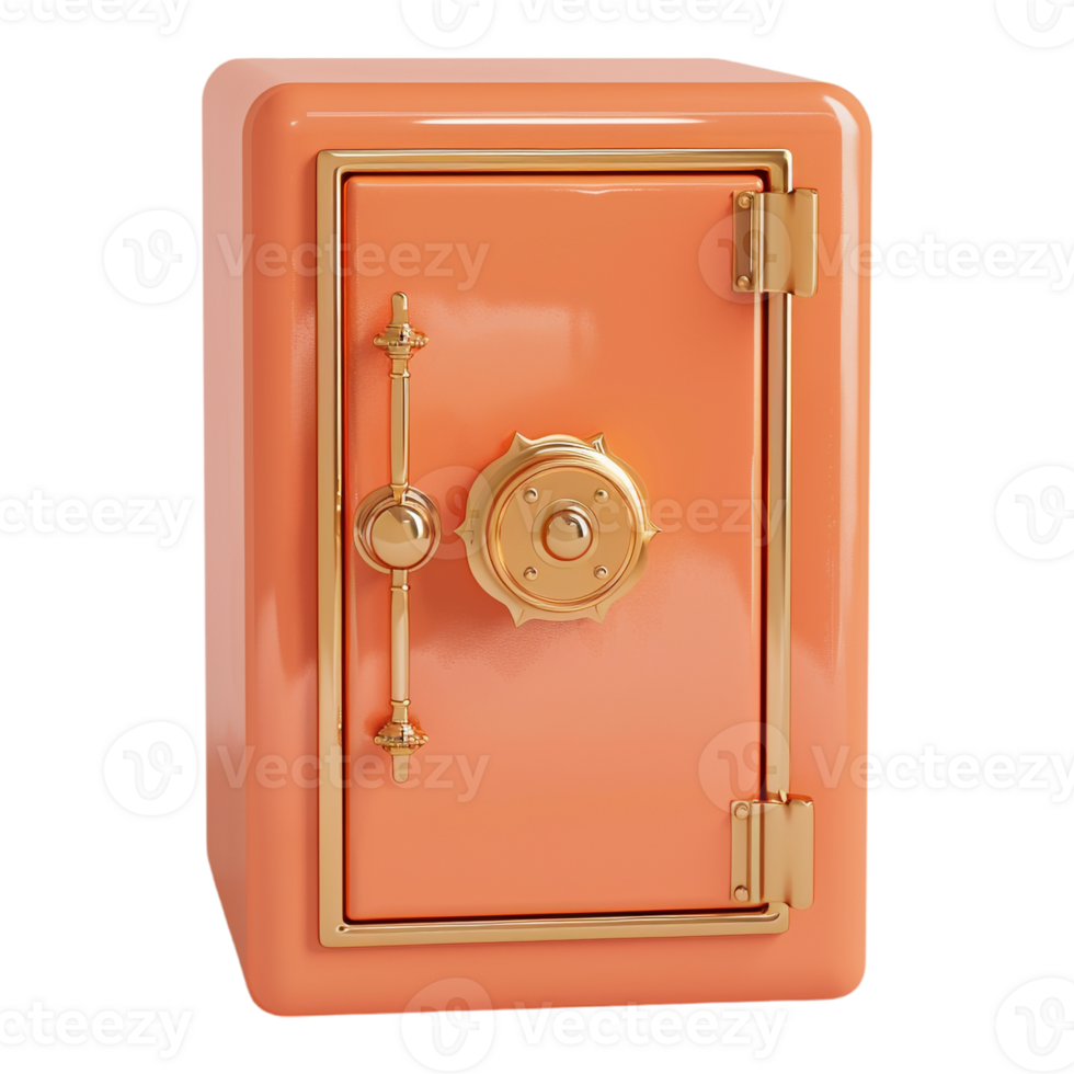 AI generated 3D Rendering of a Safe Locker on Transparent Background ...
