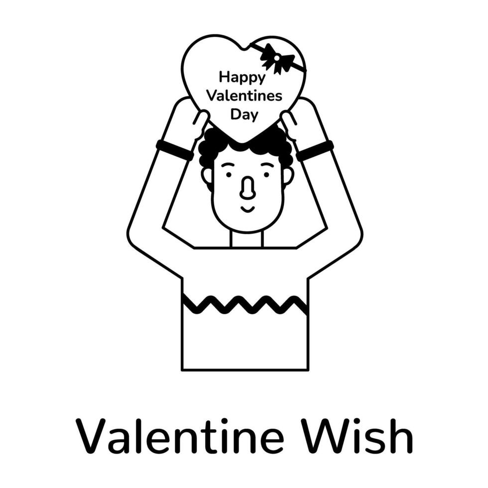Trendy Valentine Wish 39214545 Vector Art at Vecteezy