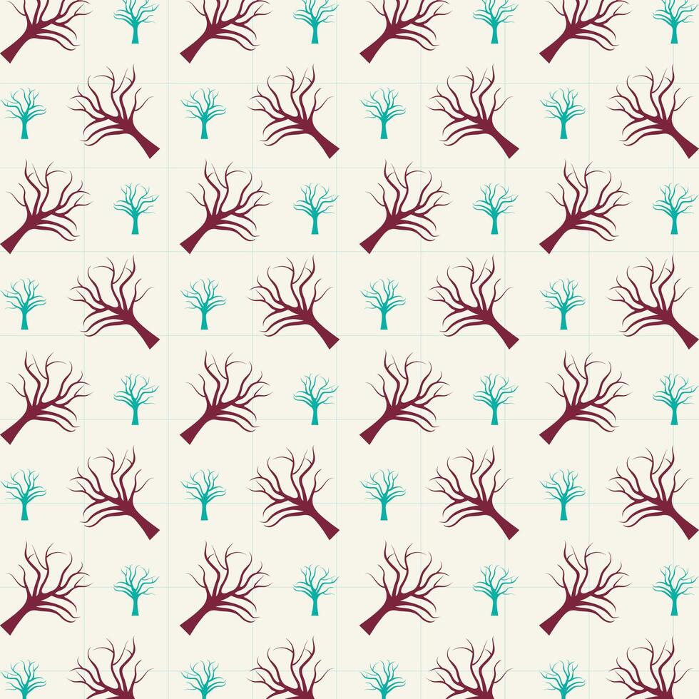 Tree without leaves on graph trendy repeating pattern vector ...