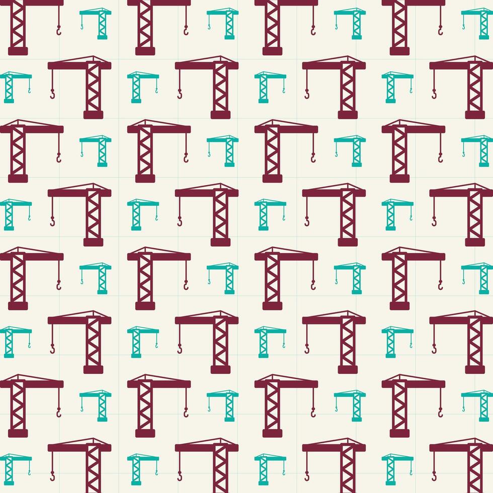 Crane icon on graph trendy repeating pattern vector illustration ...