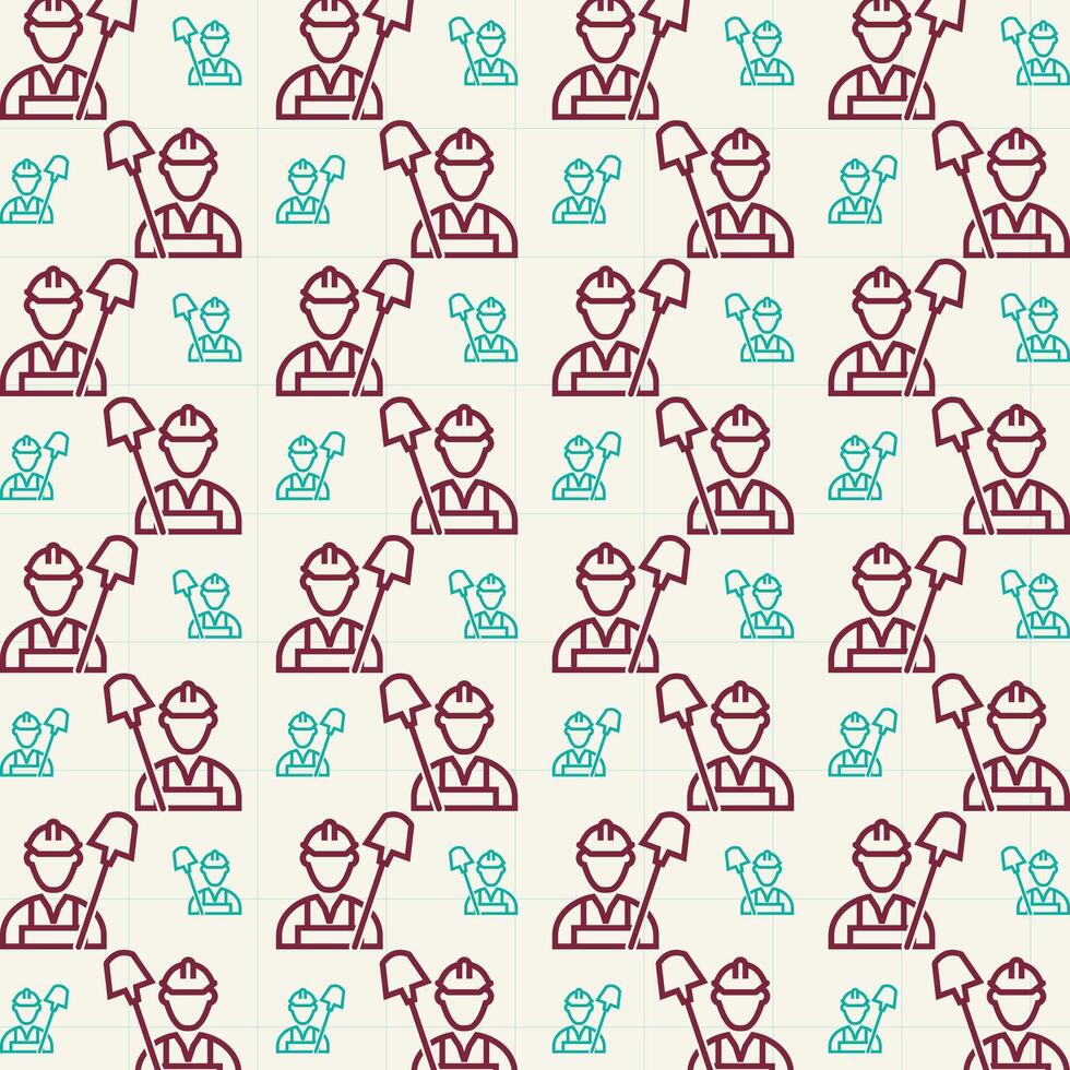 Labor icon on graph trendy repeating pattern vector illustration ...