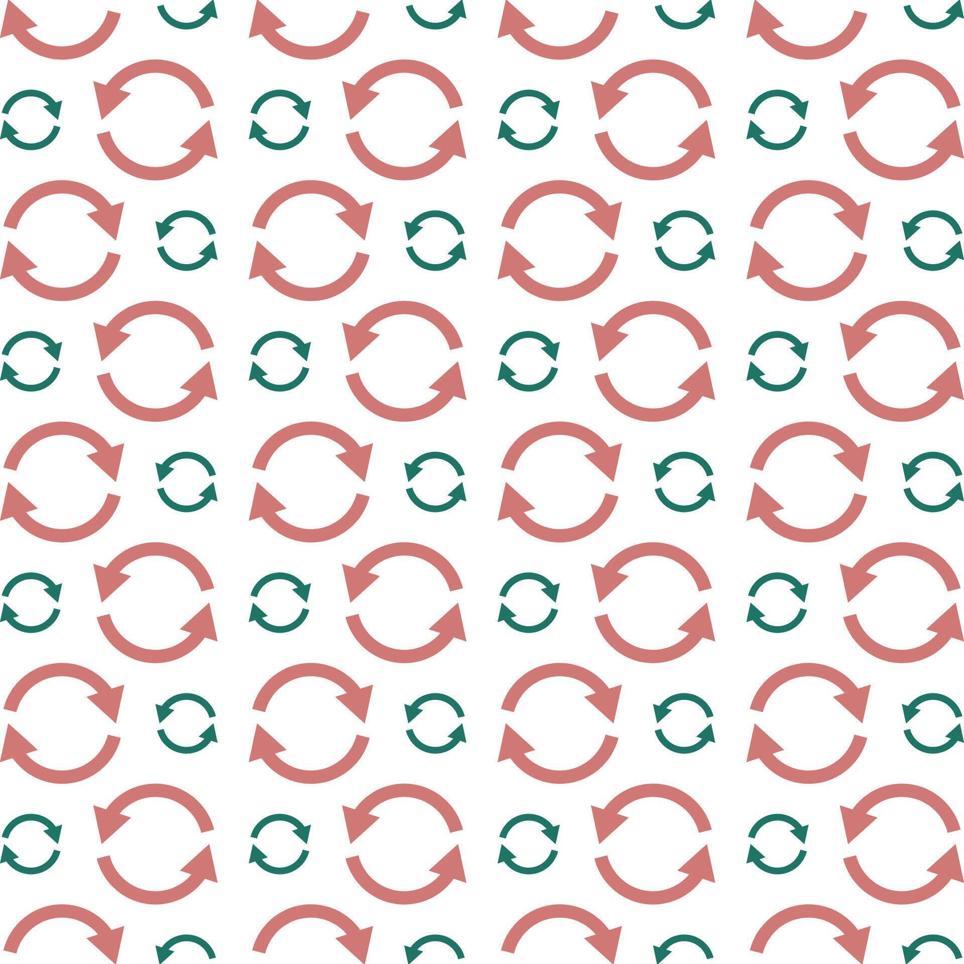 Rotation symbol trendy repeating pattern green brown vector ...