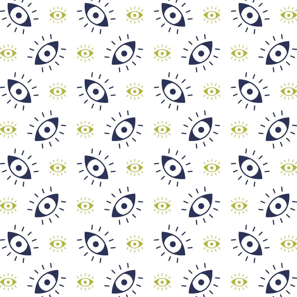 Vision icon trendy repeating pattern white background vector ...