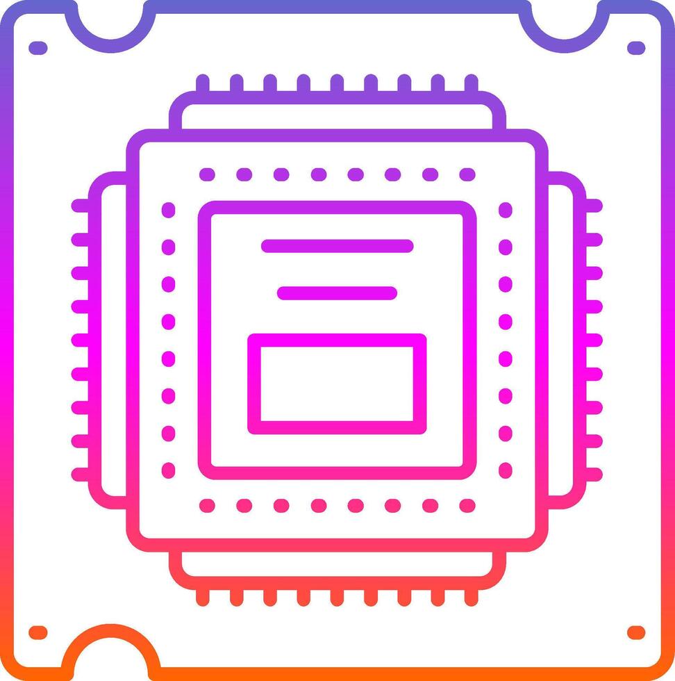 Processor Line Gradient Icon 39233484 Vector Art at Vecteezy