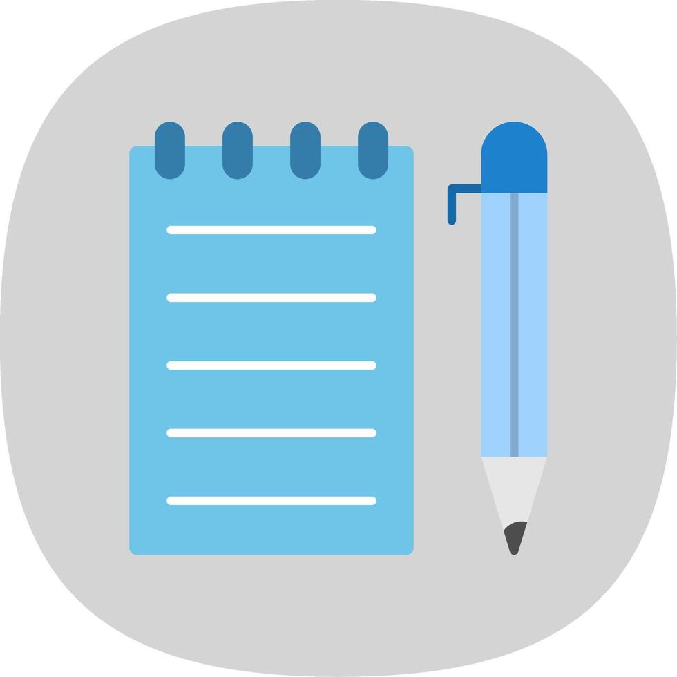 Notes Flat Curve Icon 39233845 Vector Art at Vecteezy