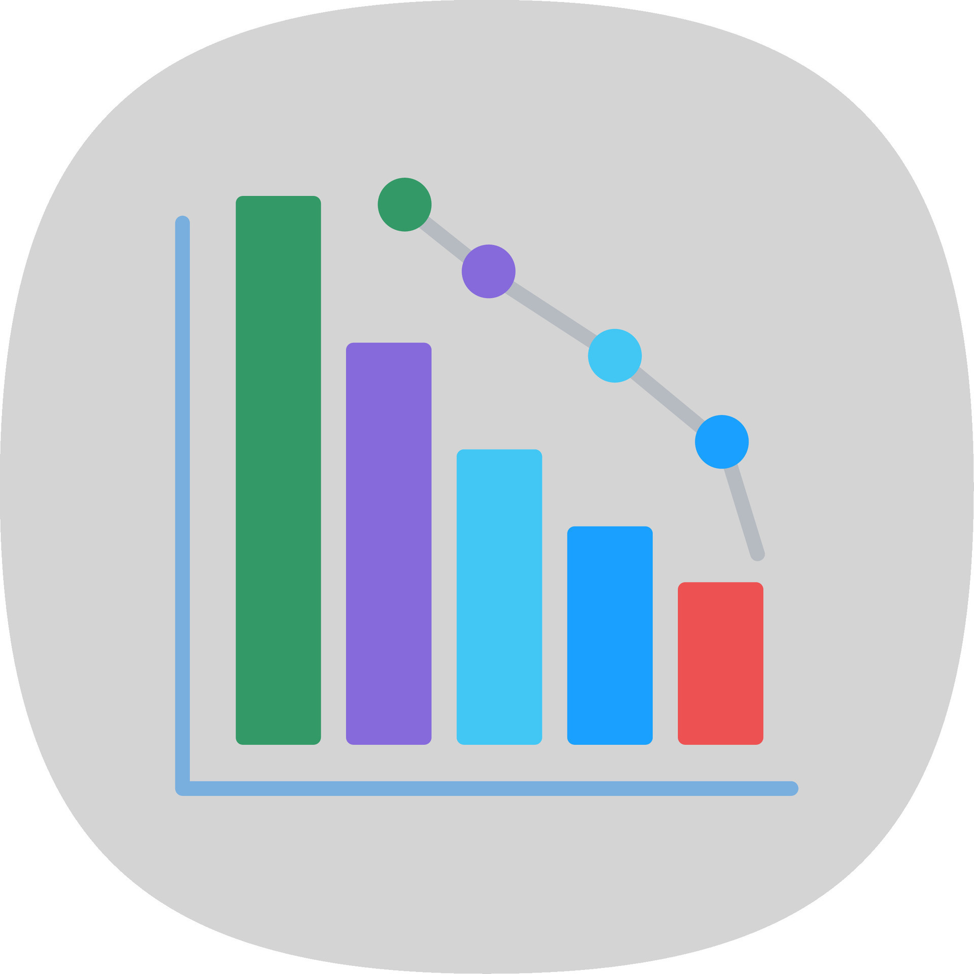 Decrease Flat Curve Icon 39234794 Vector Art at Vecteezy
