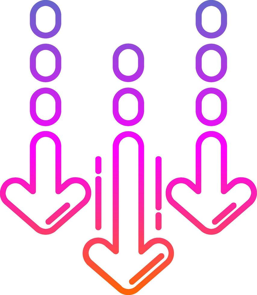 Decrease Line Gradient Icon 39236766 Vector Art at Vecteezy