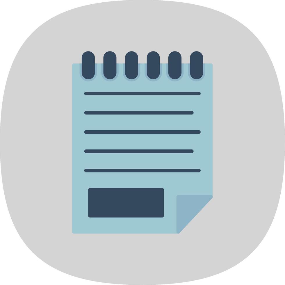 Note Flat Curve Icon 39240310 Vector Art at Vecteezy