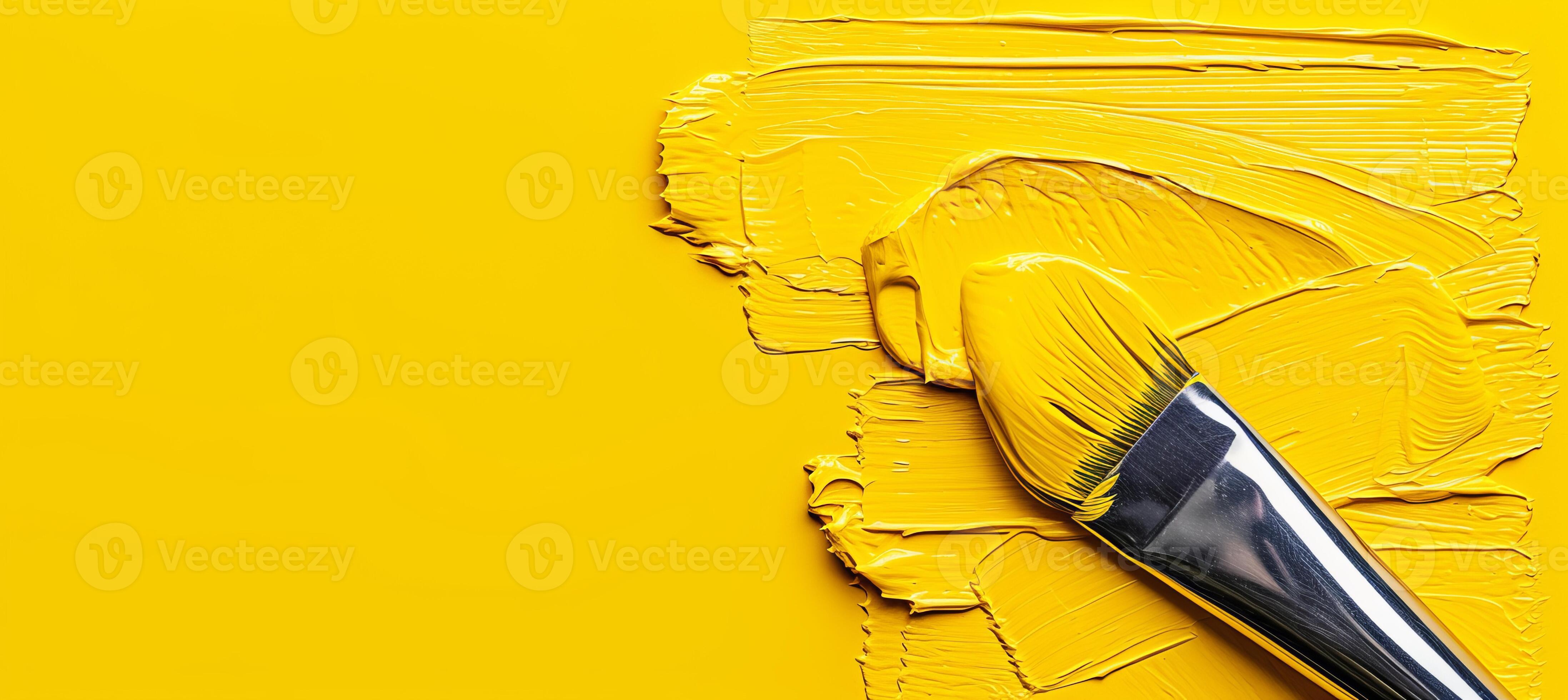 AI generated Abstract golden yellow paint texture with layered ...