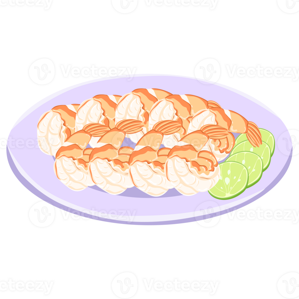 Grilled Shrimp On A White Background 39243286 Png
