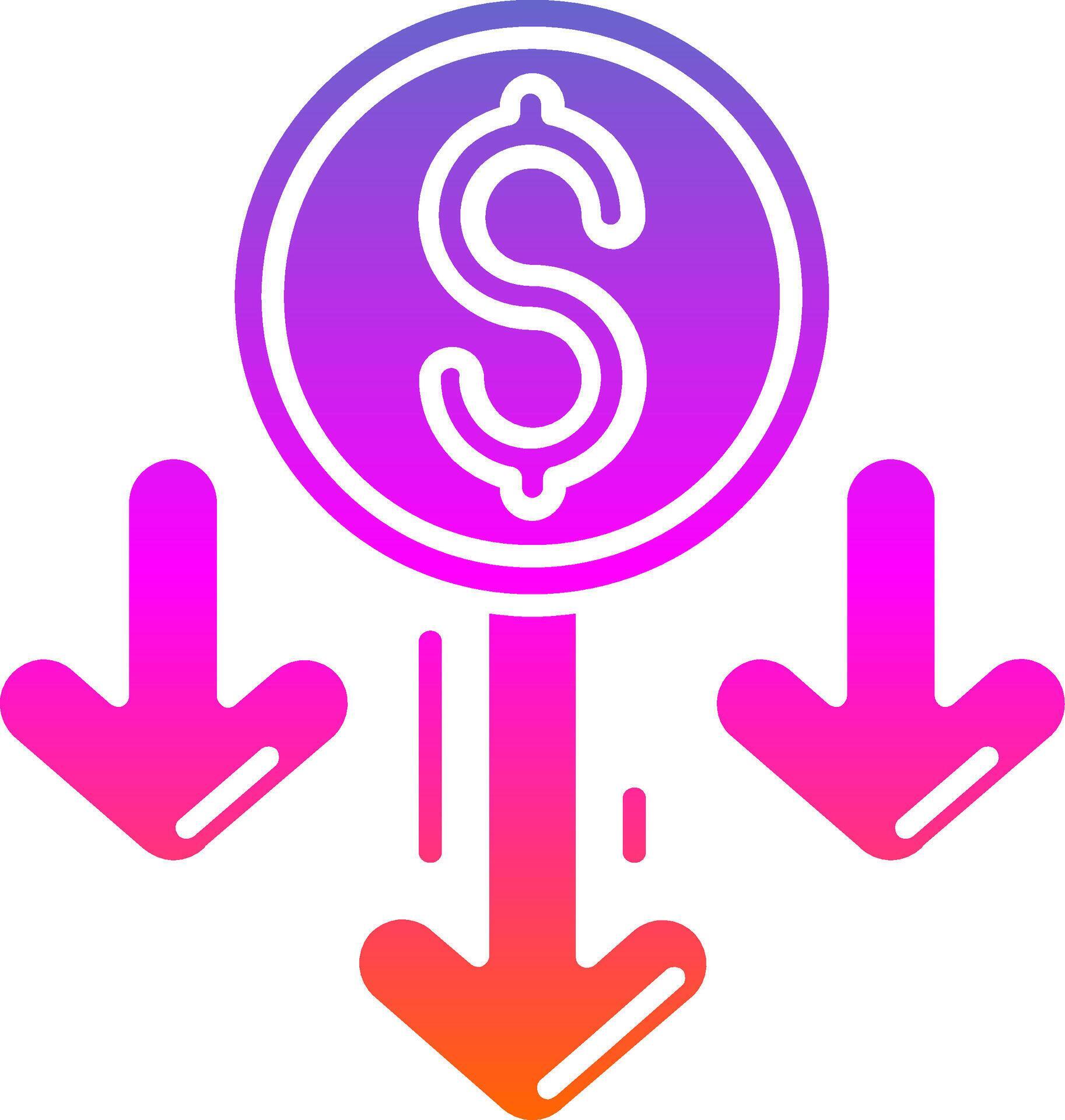 Decrease Glyph Gradient Icon 39245243 Vector Art at Vecteezy